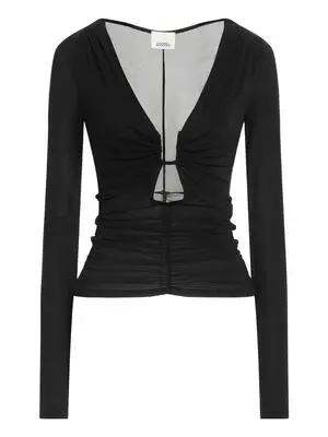 Isabel Marant Étoile Deep V-neck Long Sleeve Top - Black