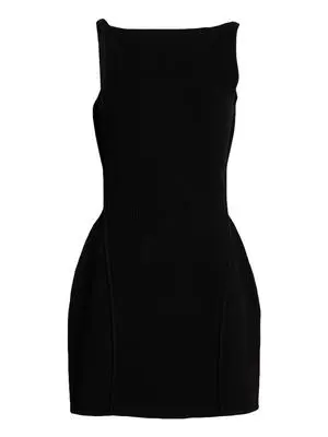 Sportmax Sleeveless Ribbed-knit Dress - Black