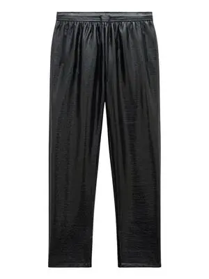 COURREGES Elastic Waist Casual Pants - Black