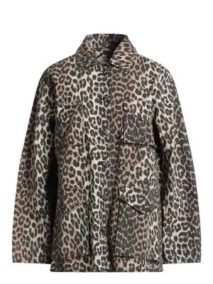 GANNI Ganni Leopard Print Short Coat