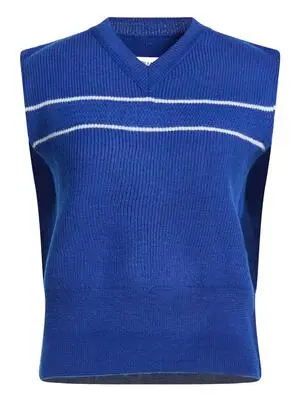 MAISON MARGIELA Sleeveless V-neck Knit Sweater - Blue