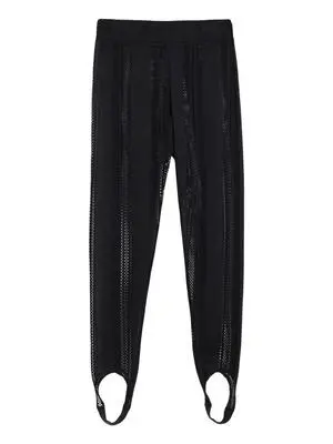 GANNI Perforated Stirrup Trousers - Black