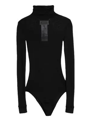 MAISON MARGIELA Solid Color Turtleneck Sweater - Black