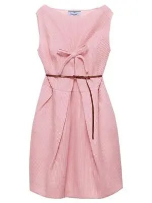 PRADA Prada Wool Knit Dress With Bow Detail