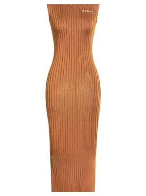 Marni Knitted Sleeveless V-neck Dress - Brown