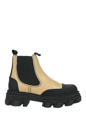 GANNI Platform Leather Boots - Black