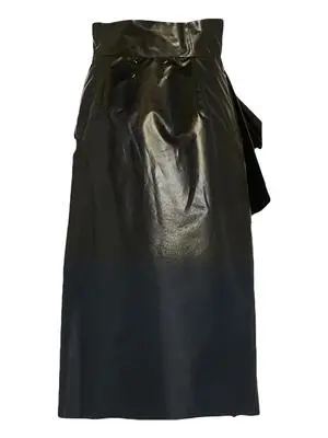 MAISON MARGIELA Color-block Ruffled Umbrella Skirt - Black