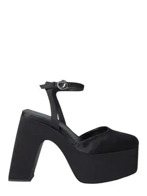 Coperni Bridge Platform Round-toe Pumps With Ankle Strap - Black