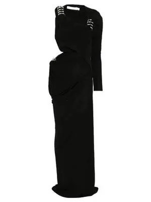 Christopher Esber Asymmetrical Torso Maxi Dress - Black