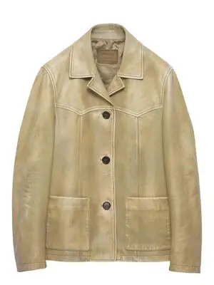 Prada Nappa Leather Jacket - Colonial Beige