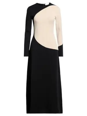 Tory Burch Color-blocked Long Sleeve Dress - Black