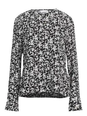 GANNI Floral-print Long Sleeve Top - Gray