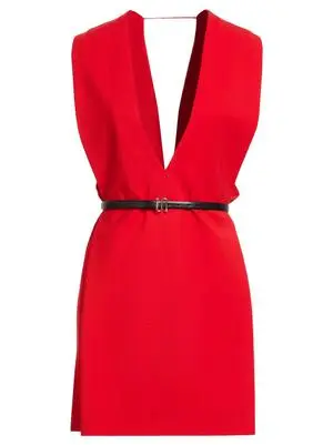 SPORTMAX Sportmax Sleeveless Deep Neckline Belted Dress