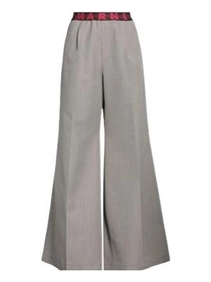 Marni Marni Checked Woolen Trousers Gray