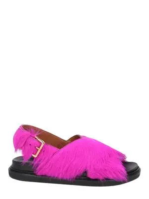 Marni Leather Slingback Sandals With Buckle Fastening - Multicolor