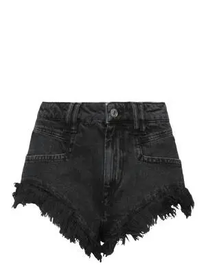 ISABEL MARANT ÉTOILE Isabel Marant Etoile High Waisted Frayed Denim Shorts