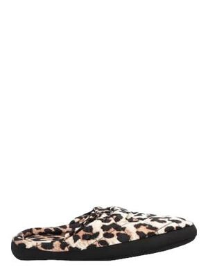 GANNI Leopard Print Slides - Black
