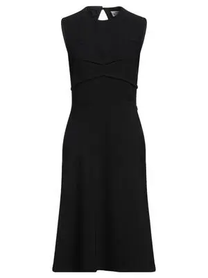 Sportmax Sleeveless Crewneck Flared Midi Dress - Black