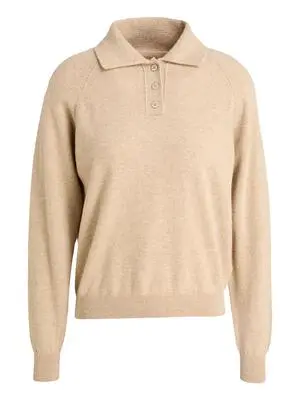 MAISON MARGIELA Lightweight Knit Jumper With Buttoned Neckline - Nude