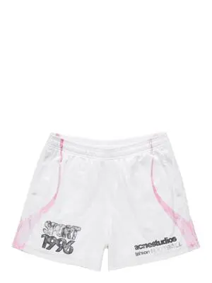 Acne Studios Casual Graphic Shorts - White
