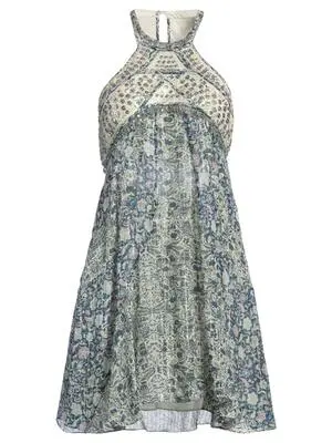 Isabel Marant Étoile Sleeveless Sequin Embroidered Dress - Gray