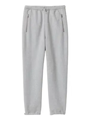 Miu Miu Cotton Fleece Sweatpants With Embroidered Logo - Grey