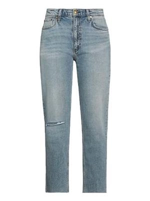 Rag & Bone Washed Denim Leggings - Gray