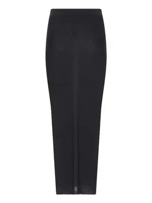Rick Owens Ribbed Sacri Midi Skirt - Black