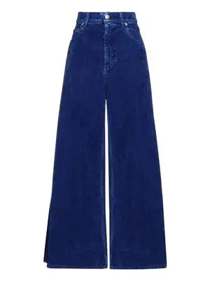 MARNI Marni Wide-Leg Trousers With Velvet And Leather Trims