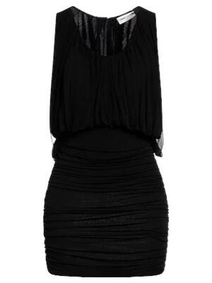 Saint Laurent Sleeveless Round Neck Mini Dress - Black
