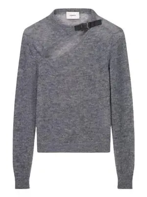 Coperni Buckle Cut-out Jumper - Gray