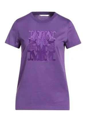 Max Mara Max Mara Logo Crewneck T-Shirt Purple