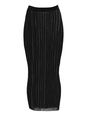 Sportmax Minimalist Solid Color Midi Skirt - Black