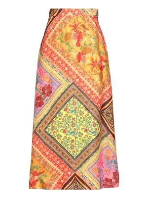 FARM RIO Farm Rio Floral Trumpet Midi Skirt
