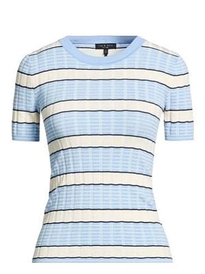 RAG & BONE Rag & Bone Striped Knitted Short Sleeve Sweater