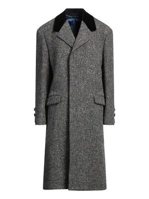 Marni Single-breasted Herringbone Flannel Coat - Black