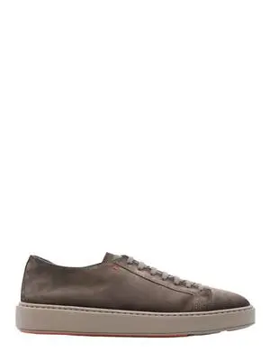 Santoni Santoni Logo Embossed Sneakers Gray
