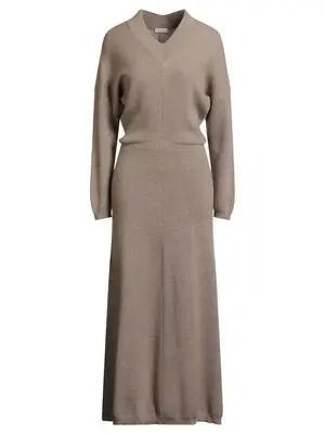 Brunello Cucinelli Cashmere Knit Maxi Dress - Gray