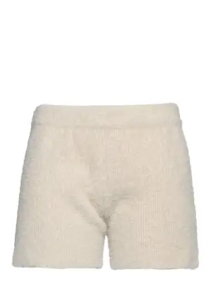 Jacquemus Jacquemus Brushed-Felt Knitted Shorts Nude