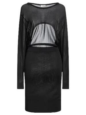 SAINT LAURENT Saint Laurent Sheath Dress With Open Back And Scoop Neckline