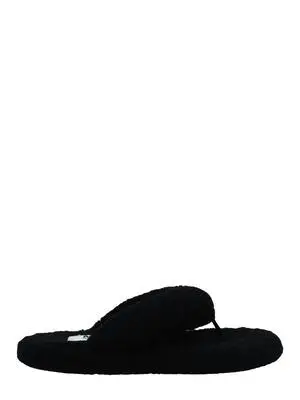 MAISON MARGIELA Polar Fleece Flip Flops - Black