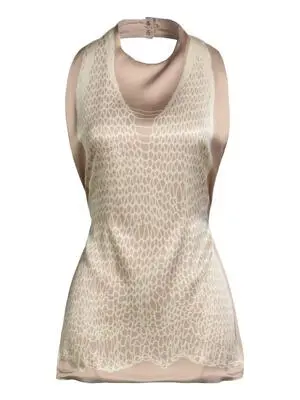 SPORTMAX Sportmax Two-Tone Halterneck Satin Top
