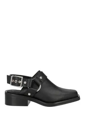 GANNI Slingback Pumps With Stud Detailing - Black