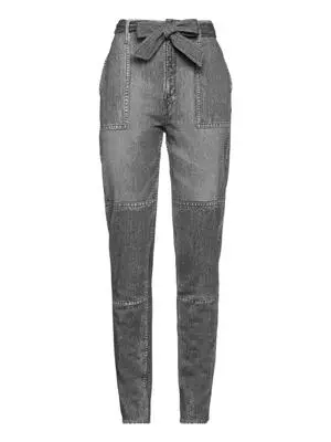 Rag & Bone Belted Denim Look Casual Pants - Gray