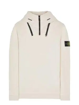 Stone Island Logo-patch Long-sleeve Hoodie - Pink