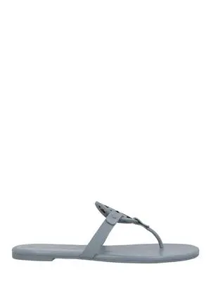 Tory Burch Leather Thong Sandals - Gray