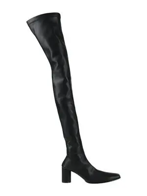 MAISON MARGIELA Mm6 Maison Margiela Over-the-Knee Square Toe Geometric Heel Boots