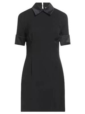 SPORTMAX Sportmax Black Crepe Bodycon Dress With Satin Trims
