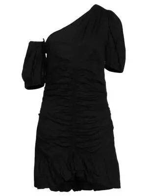 Tory Burch One-shoulder Gathered Dress - Black