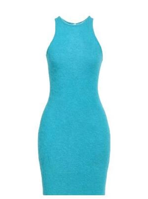 GANNI Sleeveless Knit Mini Dress - Blue
